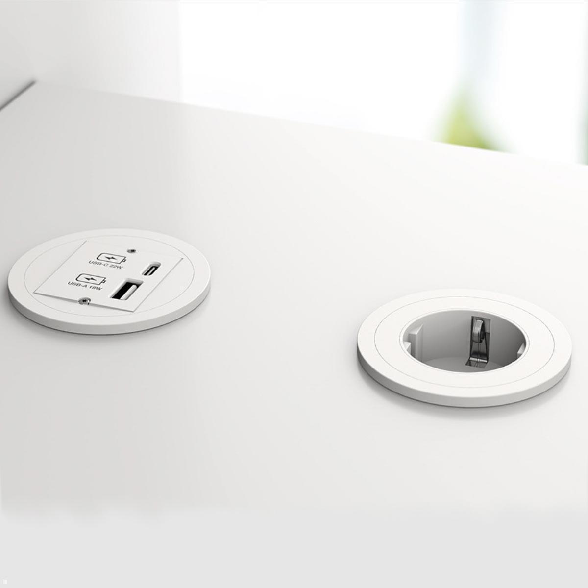 Built-in socket white with 2m cable - Bachmann PIX 926.301D