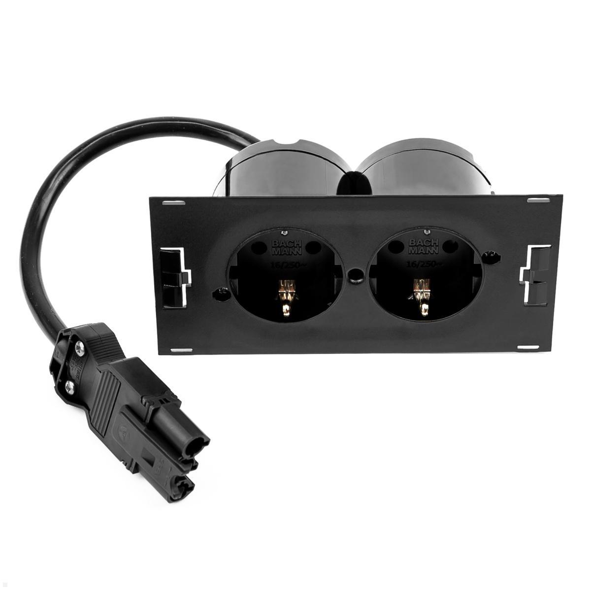 2-way socket outlet GST18, cover white Bachmann DUE