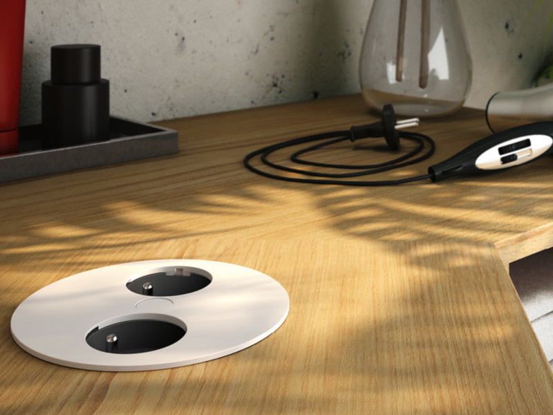 Bachmann Twist 2x socket white matt 931.250