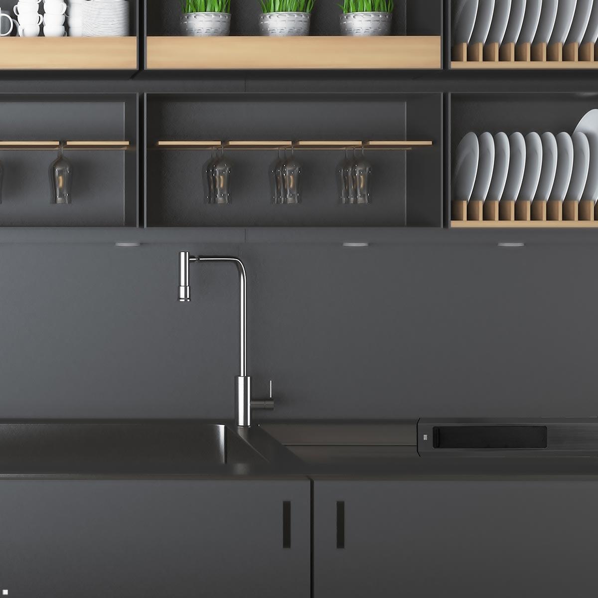 Corner sockets long USB A/C kitchen - Bachmann CASIA 932.106