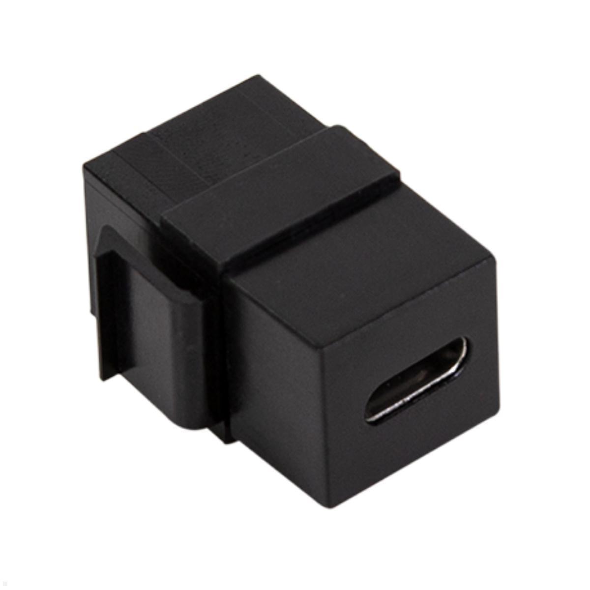 USB-C 3.1 Gen 2 Keystone module TecLines TKM014B, black
