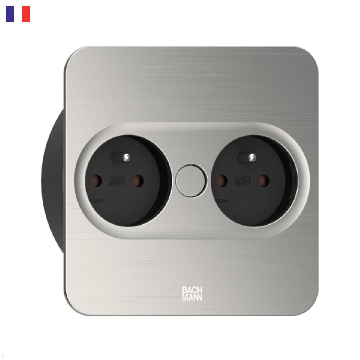 Bachmann TWIST 2 (946.003) square, 2 UTE built-in sockets