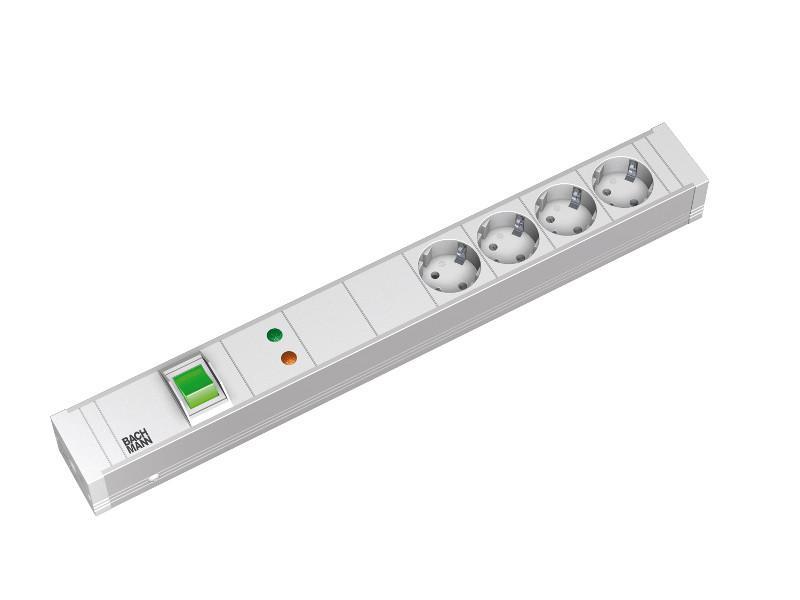 Bachmann 19inch power strip, 4x socket, 331.0202