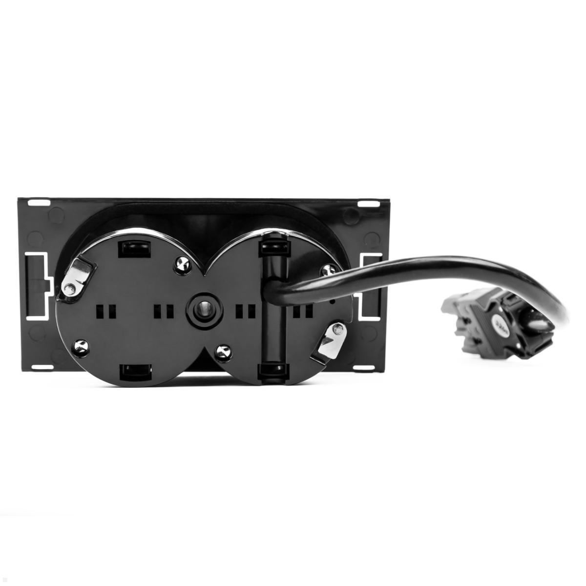 2-way socket outlet GST18, cover black Bachmann DUE