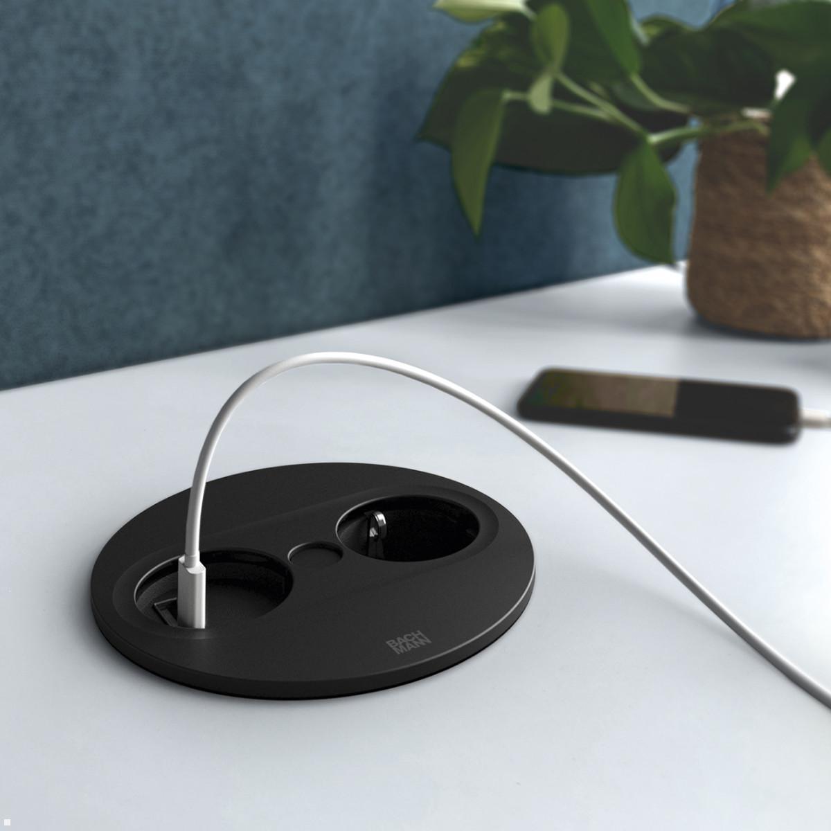 Bachmann TWIST 2 (946.000), 2 sockets stainless steel look