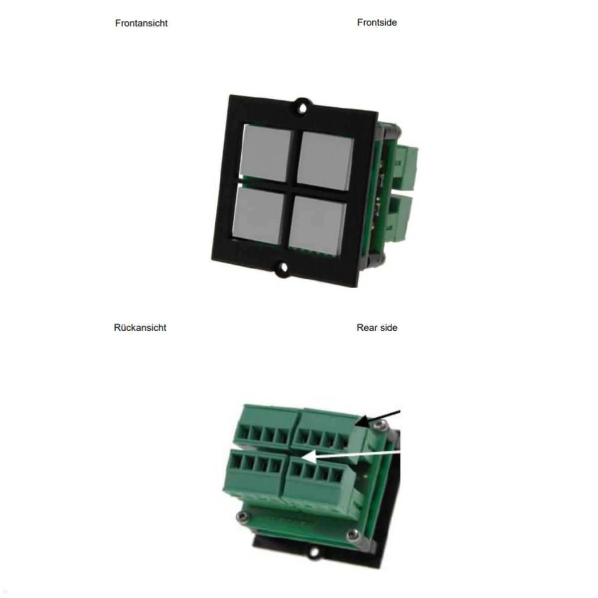 Custom module 4-way buttons on terminal, Bachmann 917.195