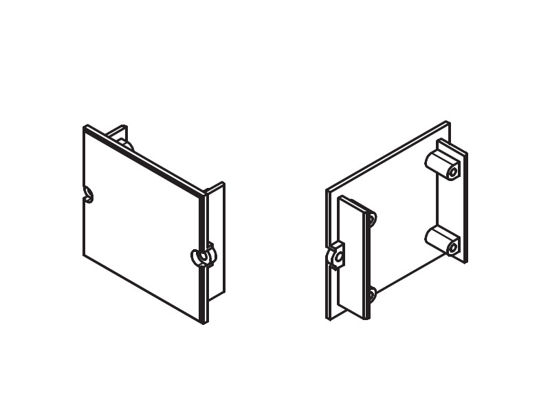 Bachmann custom module, blank cover with screw dome, 917.010