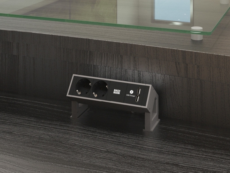 Bachmann DESK 2 1x socket, 1x USB Charger 902.705