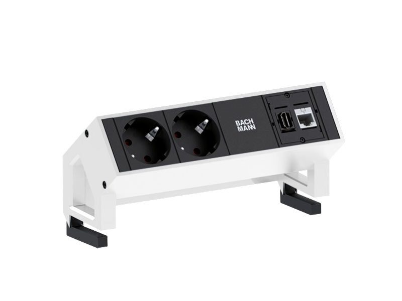 Bachmann DESK 2 2x Power socket outlets 1x Custom white (902.203) power ...
