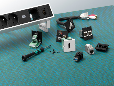Bachmann custom module 3-way cable bushing (917.082)