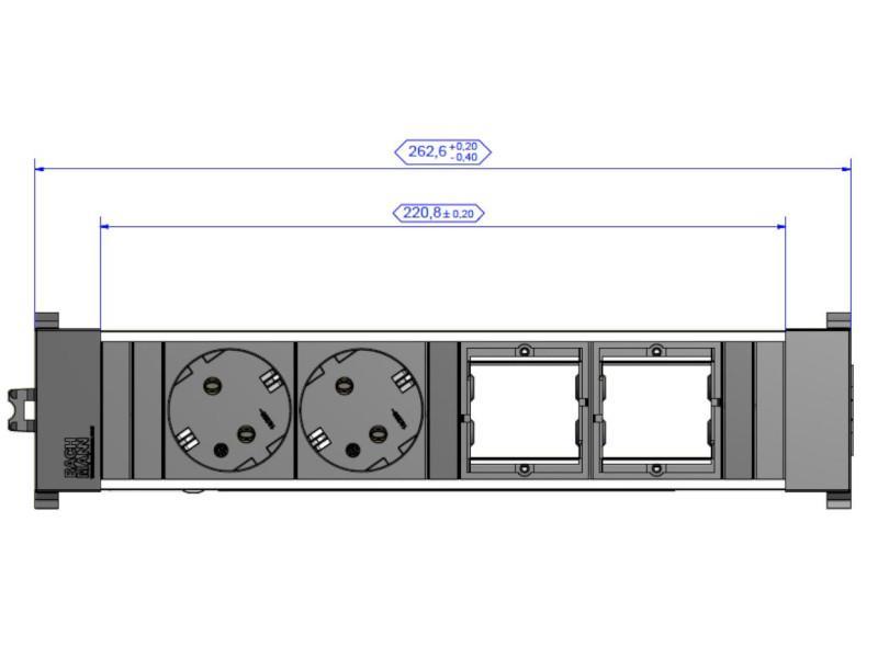 Bachmann SLIDE / CONFERENCE / TOP FRAME 4-way 2x Custom 2x power (909. ...