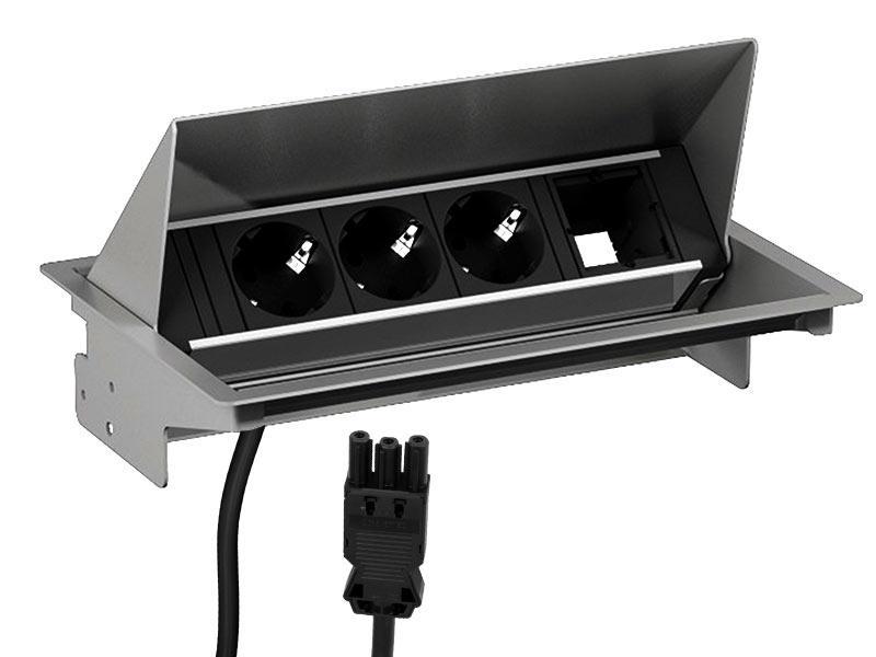 Bachmann CONEO Set 4-way 3x socket, 1x Custom Modul 900.400