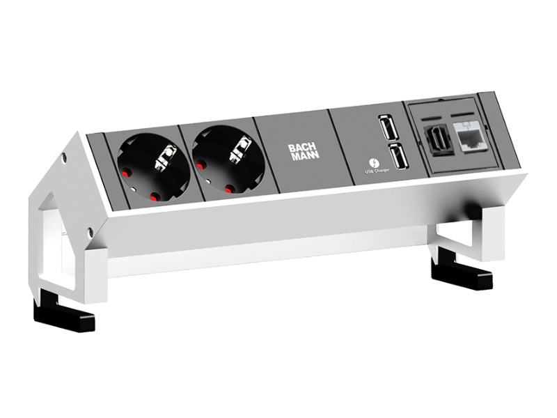 Bachmann DESK 2 2x Power socket outlets 1x USB charger 1x HDMI 1x CAT6 ...