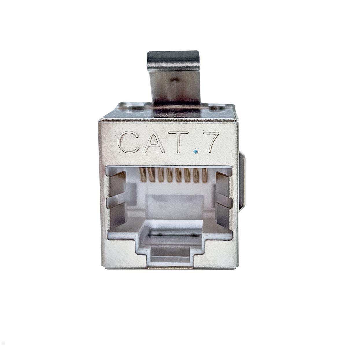 CAT 7 RJ45 Keystone module LAN TecLines TKM015, silver