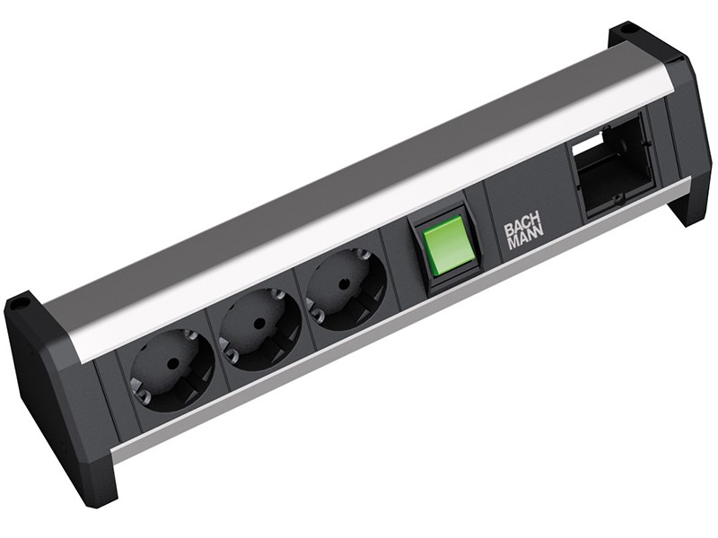 Bachmann DESK 1 1x Custom module 3x Power socket 1x switch (902.017 ...