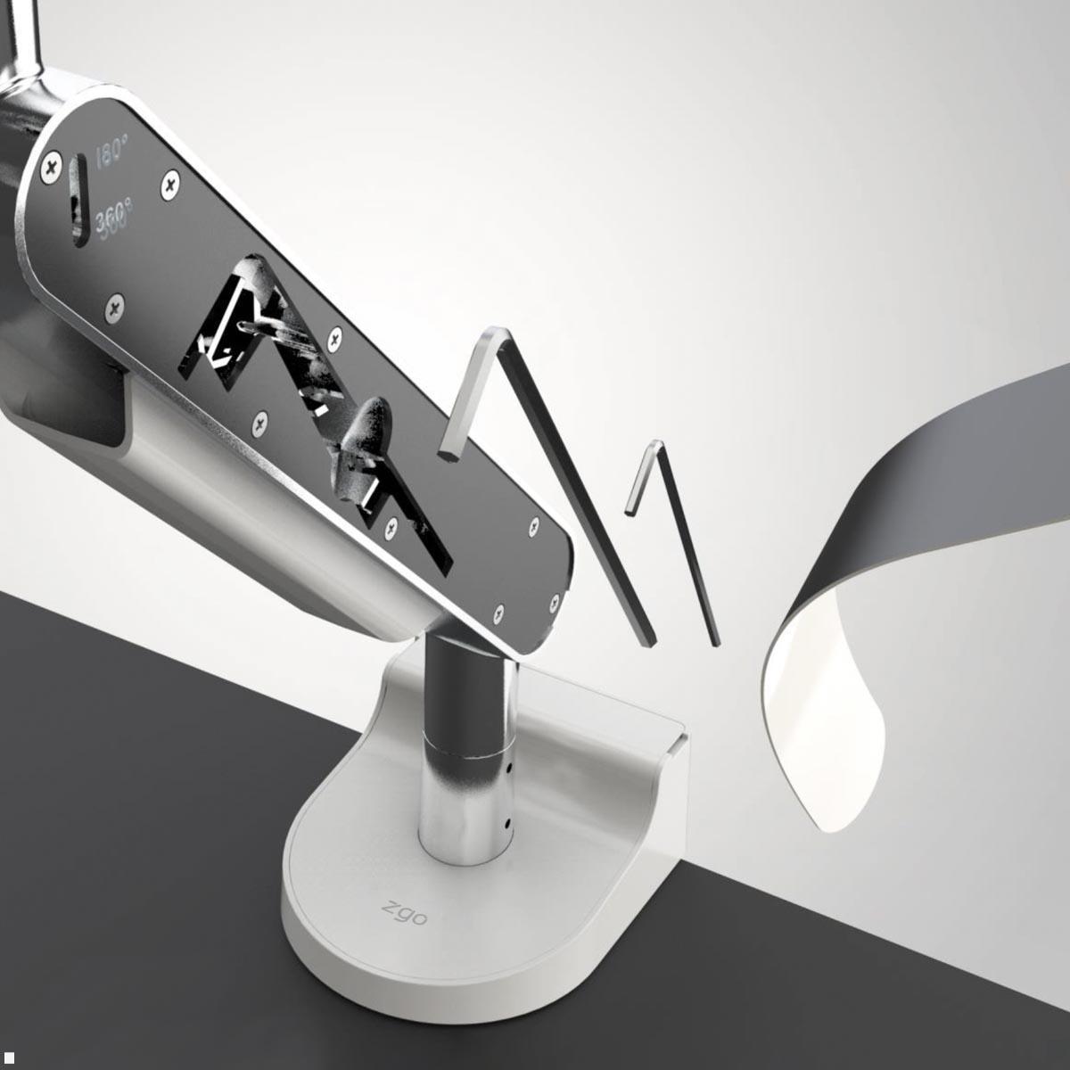 Bachmann ZG1 desk monitor mount with clamp 17-34 inches (945.001)