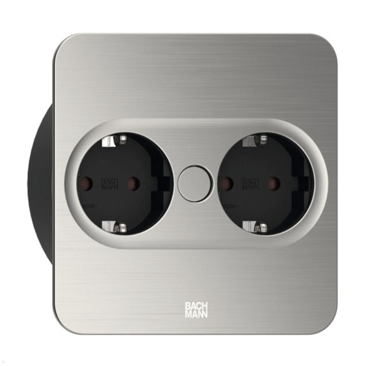 Bachmann TWIST 2 (946.001) 2 sockets stainless steel look