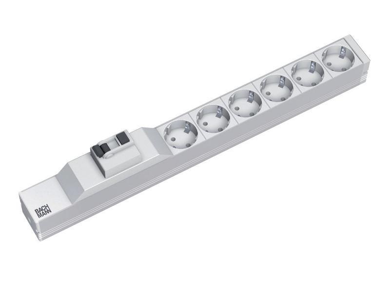 Bachmann 19inch power strip, 6x socket, RCD, 333.411